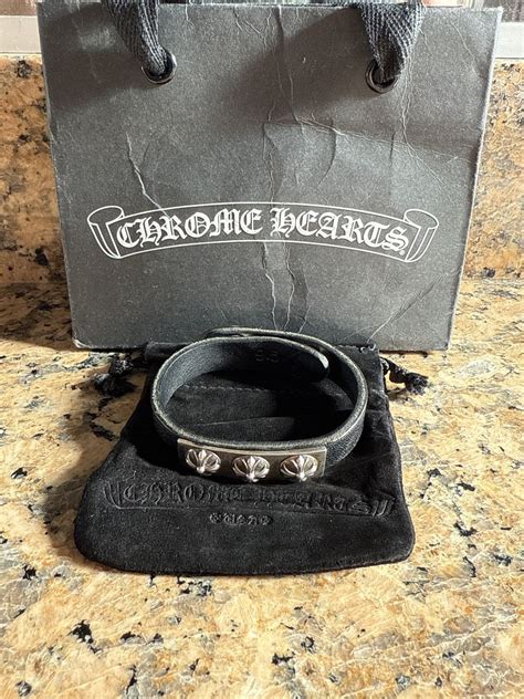 Chrome Hearts Chrome Hearts Leather Bracelet Grailed