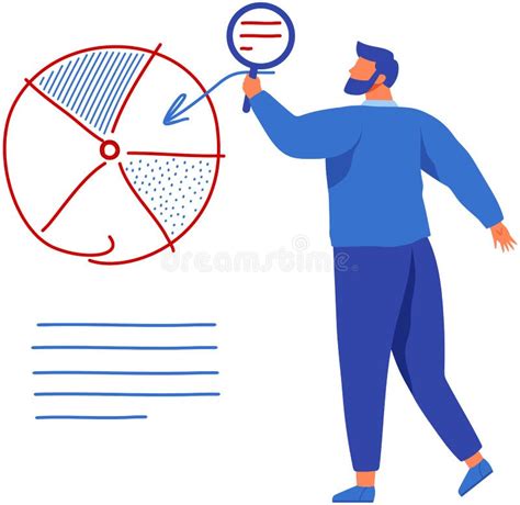 Businessman Analyzing Graph Analyst Makes Presentation Data Science Concept Stock Illustration
