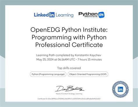 Konstantin Kaychev On Linkedin Certificate Of Completion