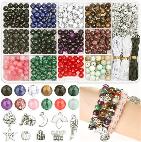Diy Crafts Unssorted Mixed Combo Kit Crystal Etc Beads Bracelet