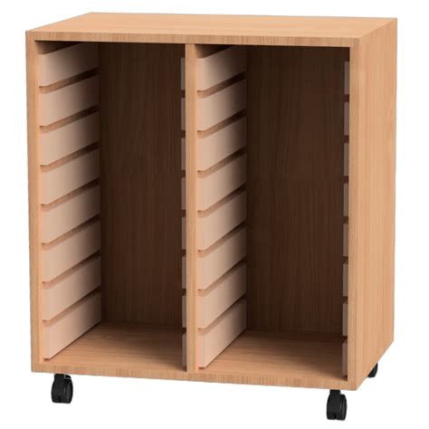 16 Tray Double Mobile Unit No Trays Educational Equipment Supplies