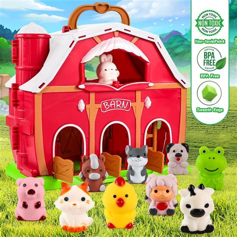 Toys For 2 Year Old Girl Big Red Barn Montessori Toys With 10 Farm