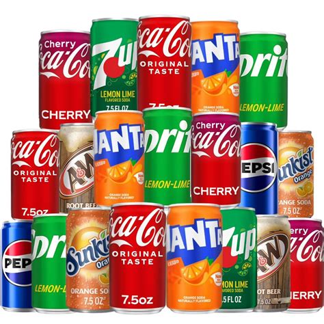 Mini Soda Soft Drink Variety 8 Flavor Soda Assortment 7