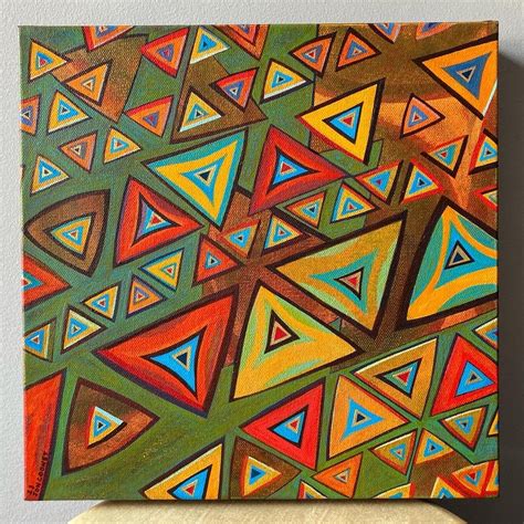 Passing Patterns Original Painting On Canvas Framed With Walnut Passing Patterns Original Painting On Canvas Framed With Walnut