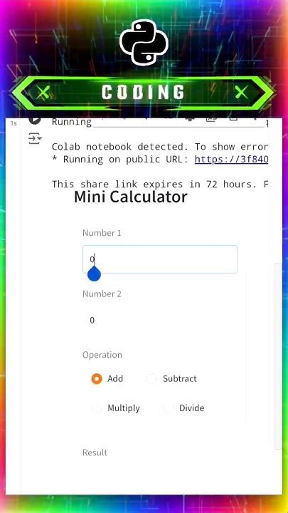 Python Mini Project Using Gradio Mini Calculator Python