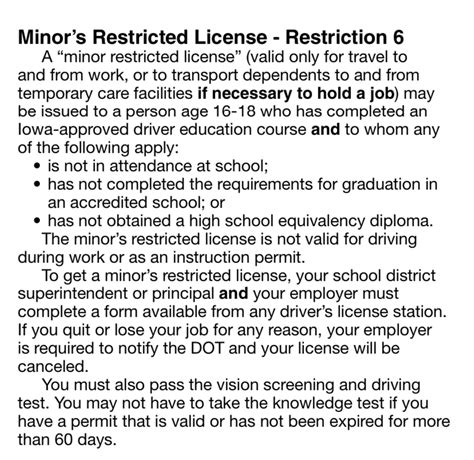 Minors Work Permit Iowa Drivers Education