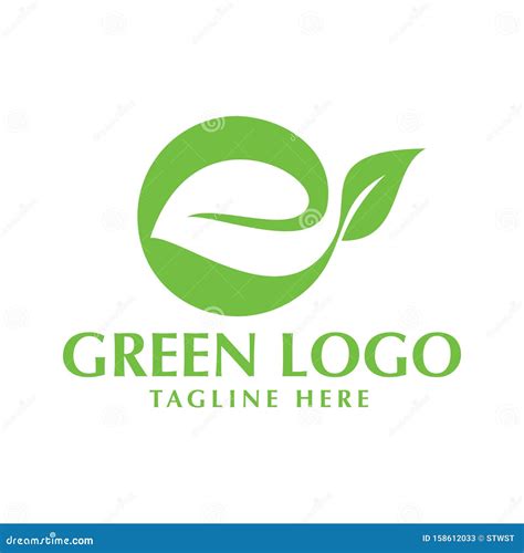 Green Vegetable Logo With Green Leaf And Carrot Stock Vector