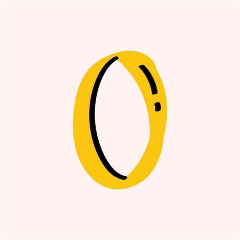 Free Vector Letter O Doodle Typography Vector