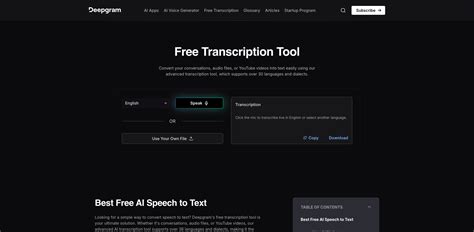 Deepgram Free Ai Transcription Tool Converting Conversations Audio Files And Youtube Videos
