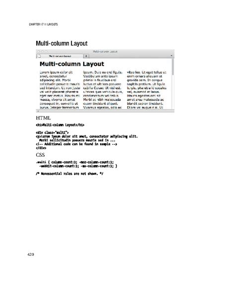 Web Development 40 Chapter 17 Layouts Multi Column Layout Html