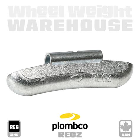 Plombco Reg Style Uncoated Zinc Passenger Clip On Wheel Weights