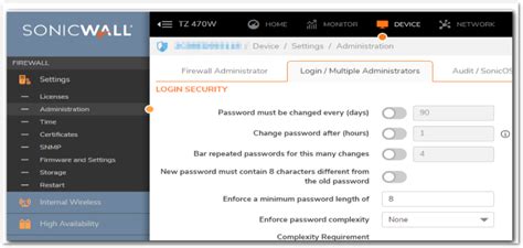 Password Constraints For Admin And Vpn Users