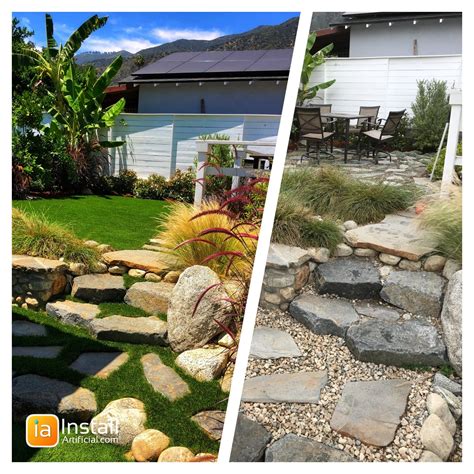Backyard Landscape Design And Renovation With Artificial Grass Gallery