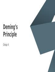 Deming S Principle Pptx Deming S Principle Group W EDWARDS DEMING S POINTS FOR TOTAL