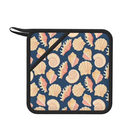 1 Pcs Pot Holders For Kitchen Conch Shells Print No 9051 Heat Resistant Silicone Pot Holders