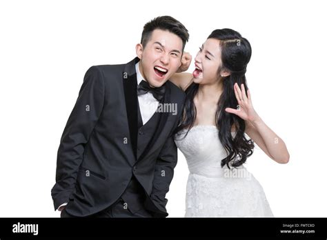 Humorous Bride And Groom Stock Photo Alamy