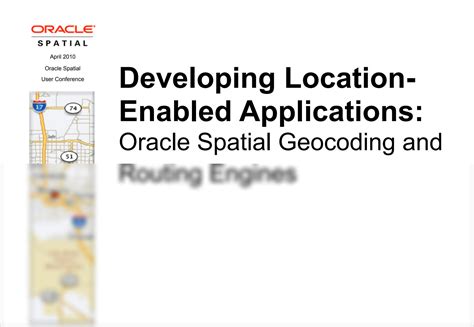 Solution Oracle Spatial Developing Location Enabled Applications Oracle Spatial Geocoding And