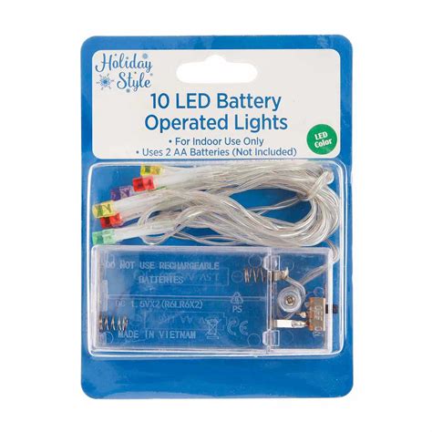 Buy Holiday Style Led Battery Operated Lights 10 Ct Assorted From