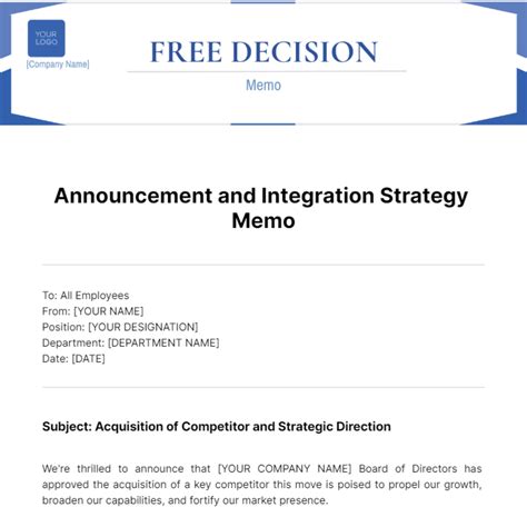 Decision Memo Template