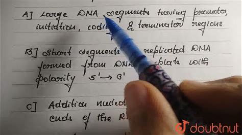 Okazaki Fragments Are Class 12 Molecular Basis Of Inheritance