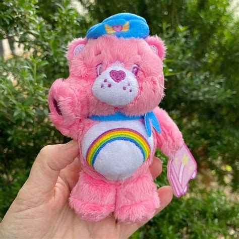 Cheer Bear Flight Attendant Plush Keychain Care Bear Bear Plush Bear