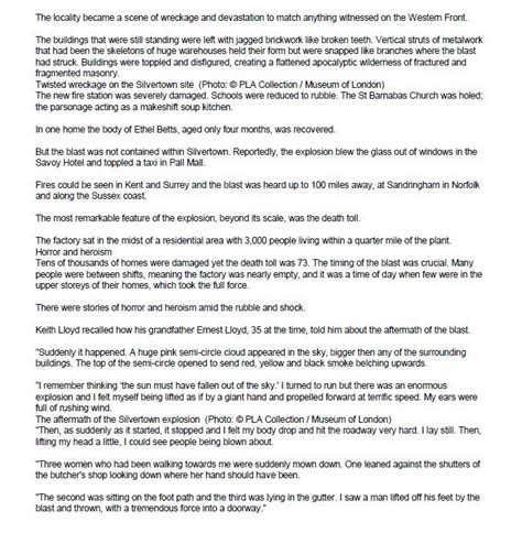 The True Story Behind The Silvertown Explosion Ballymore