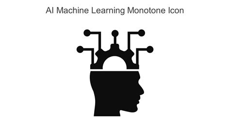 ai machine learning monotone icon in powerpoint pptx png and editable
