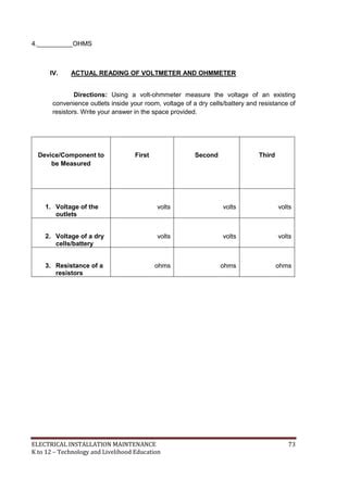 K 12 Module In Tle 8 Electrical 3rd Grading Pdf