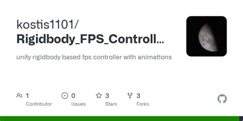 Github Kostis1101rigidbodyfpscontroller Unity Unity Rigidbody