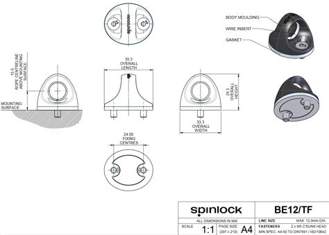 Spinlock Be12 Bulleye With Twin Fixing Ch Marine