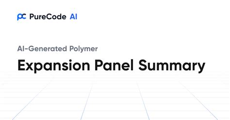 Implement Polymer Expansion Panel Summary Fast Using Ai
