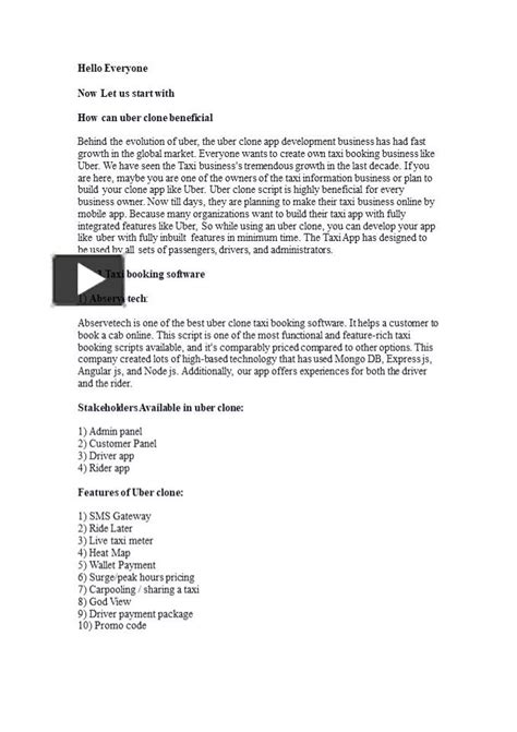 Ppt How Can Uber Clone Be Beneficial Powerpoint Presentation Free