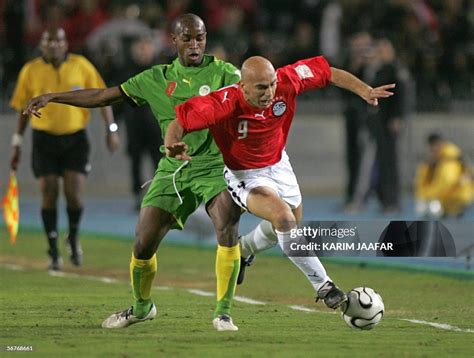 Egyptian Forward Hossam Hassan Player In Masry A Legend In The