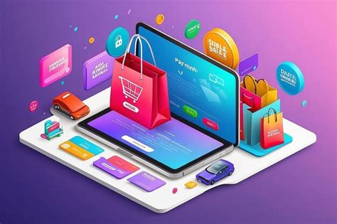 Premium Photo 3d Realistic Online Shopping On Landing Web Page Or