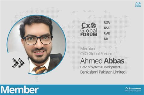 Ahmed Abbas On Linkedin Membership In The Cxo Global Forum Offers Networking Opportunities