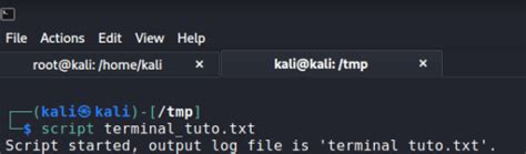 Linux Commande Script Enregistrer Lactivité Du Terminal