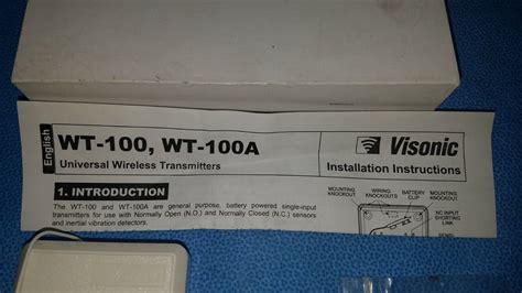 Visonic Wt 100 Wireless Transmitter Universal Security For Sale Online Ebay