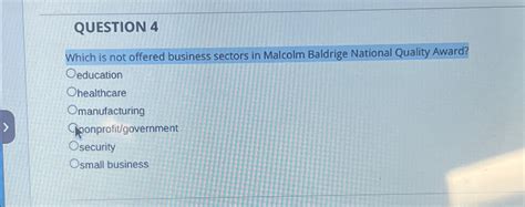 solved question 4which is not offered business sectors in