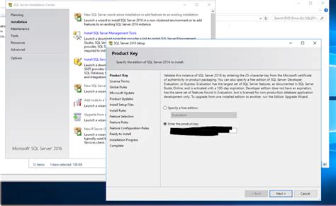 Installing Micosoft Sql Server 2016