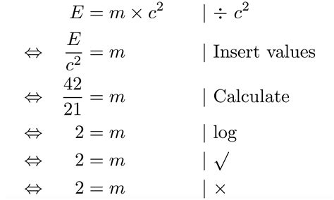 equations how to set equivalent transformations tex latex stack