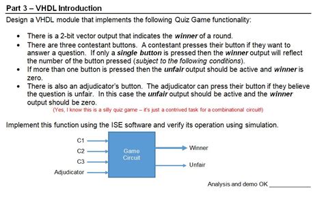 Part 3 Vhdl Introduction Design A Vhdl Module That