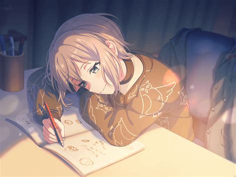 Aoba Moca Bang Dream Official Art Third Party Source 1girl Black Choker Black Shirt Blue