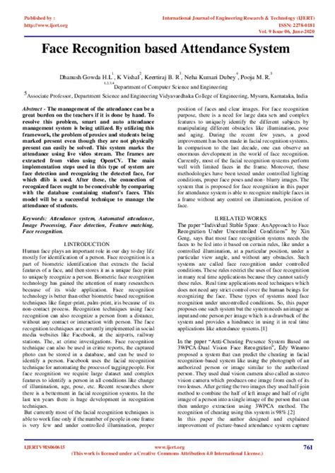 Pdf Face Recognition Based Lecture Attendance System Weijane Lin