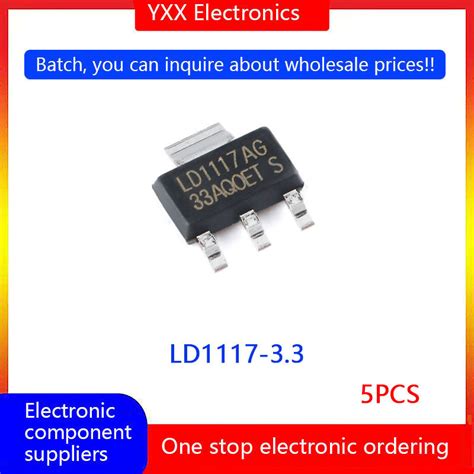 5pcs Original Genuine Ld1117 3 3 Sot 223 1a Low Voltage Differential