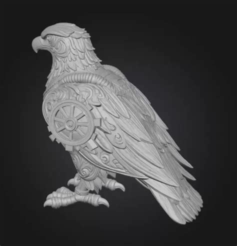 Armored Eagle — Ornate Steampunk Statue Stl 3d Printing Model Threeding