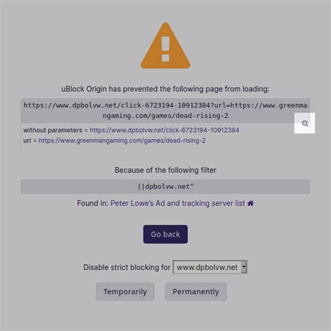 strict blocking · gorhill ublock wiki · github