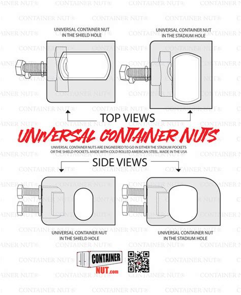 2 Pack Universal Container Nuts Container Nut