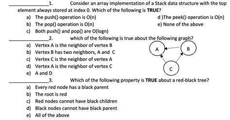 Solved 1 Consider An Array Implementation Of A Stack Data