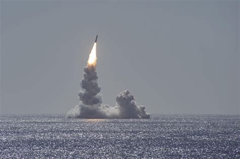 An Unarmed Trident Ii D5le Missile Launches From The Ohio Class