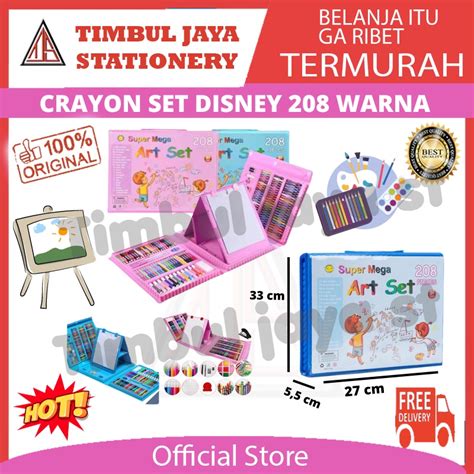 Jual Crayon Set 208 Pcs Alat Mewarnai Art Set Oil Pastel Crayon Warna
